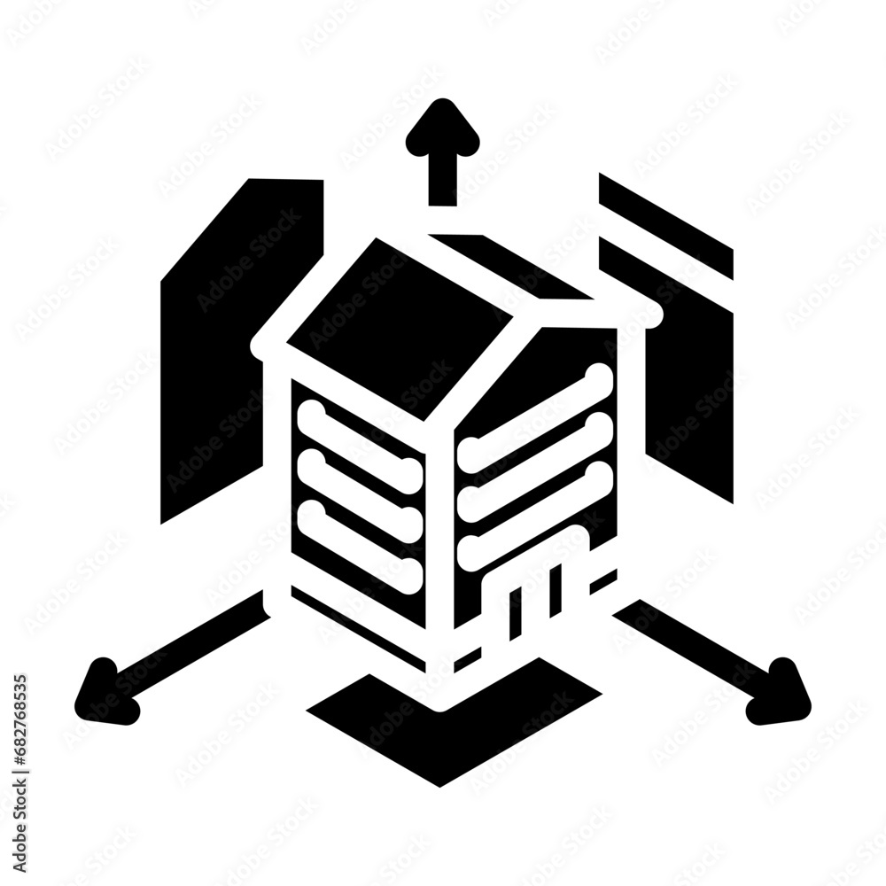 orthographic projections architectural drafter glyph icon vector ...