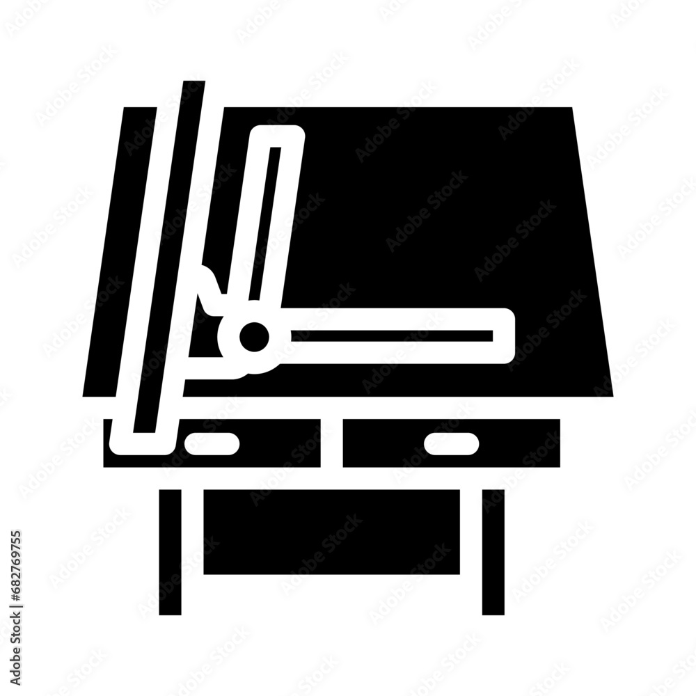 Vecteur Stock drafting table architectural drafter glyph icon vector ... Vecteur Stock drafting table architectural drafter glyph icon vector ...