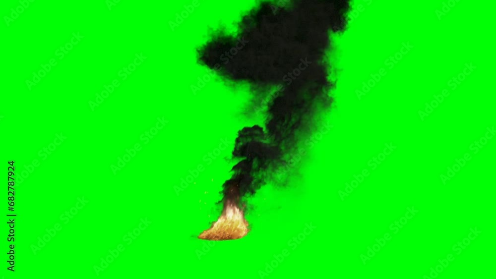 Movie Explosions with high depth quality green screen, chroma key, bomb ...