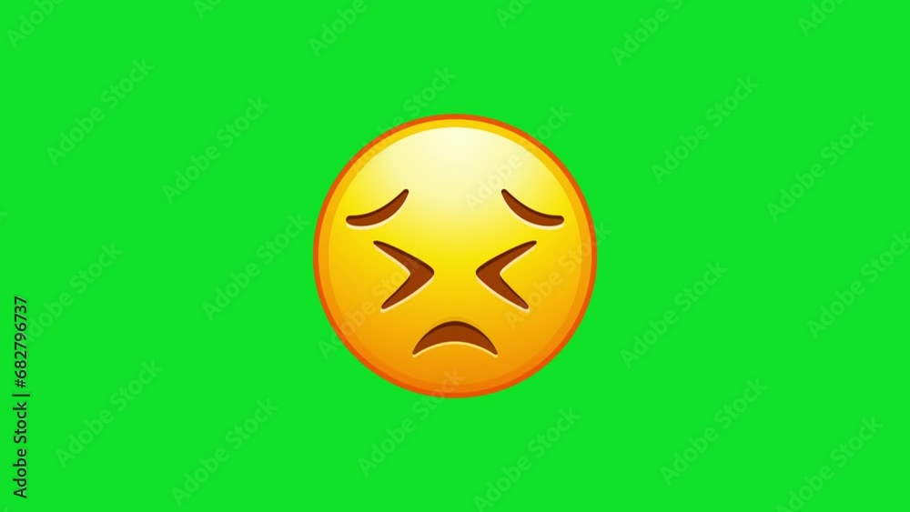Confused emoji. Nonplussed emoticon with frowned lips Animated Emoji ...