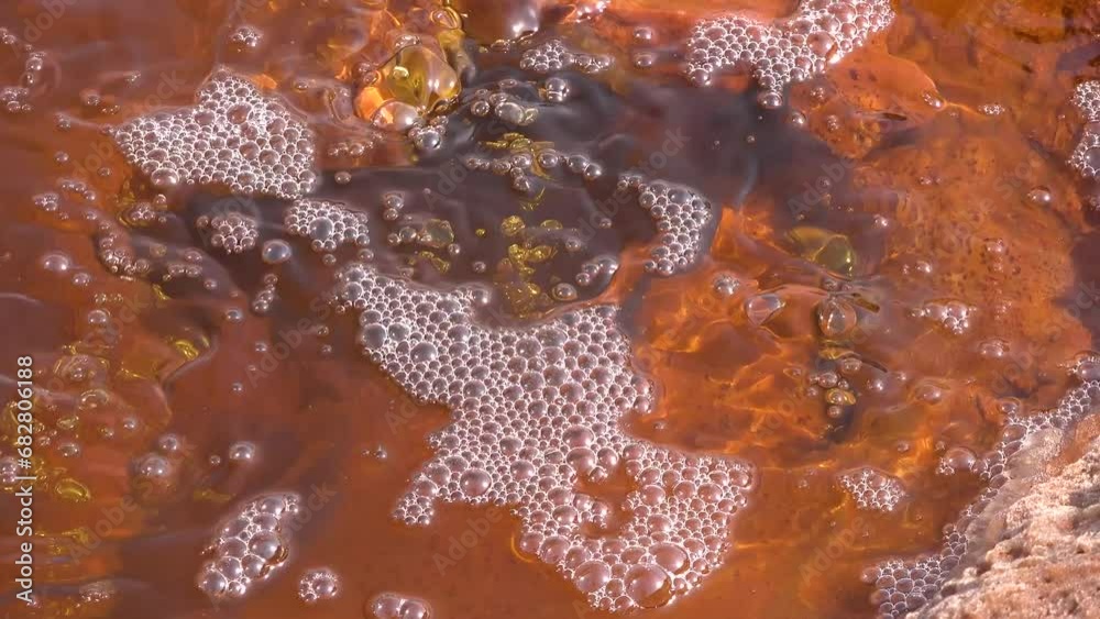 Dallol Sulfur springs and pools. The Sulphur springs create the ...