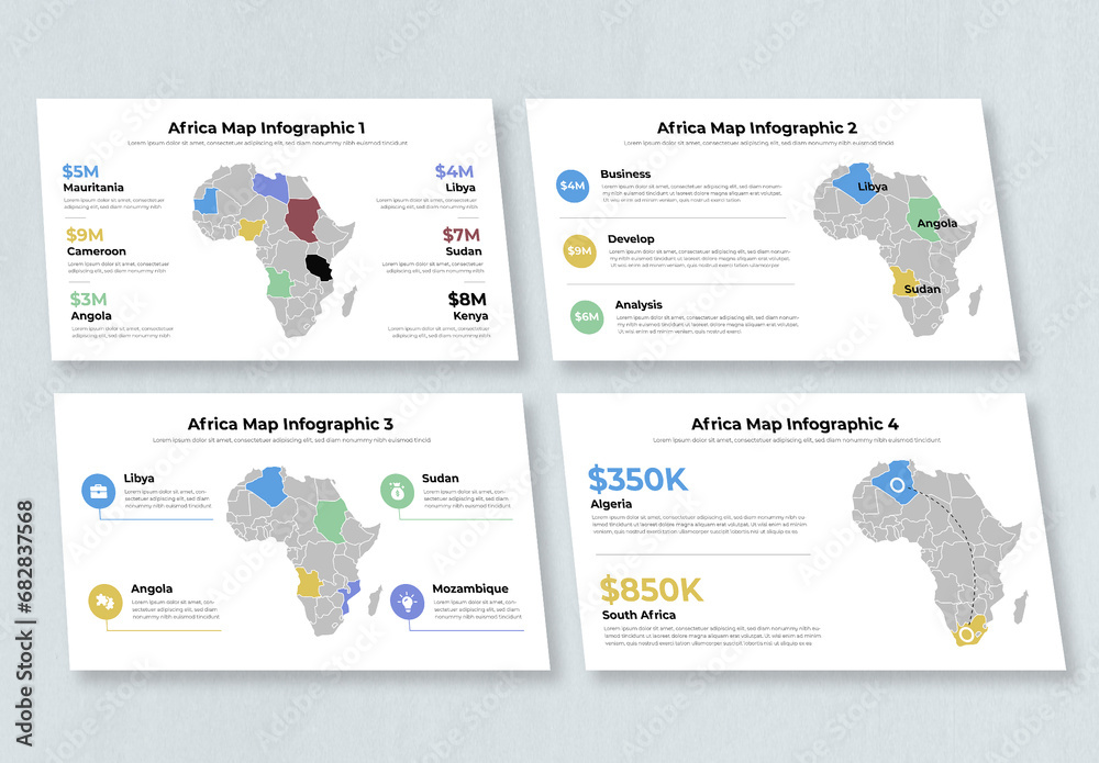 Africa Map Infographic Stock Template | Adobe Stock