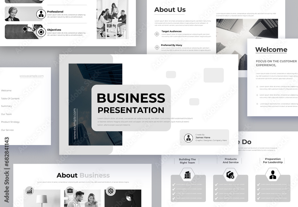 Business Presentation Template Design Layout Stock Template | Adobe Stock