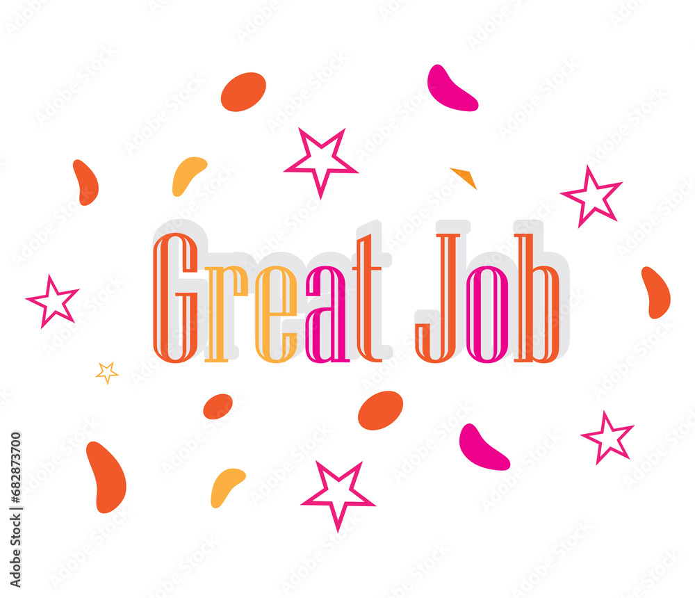 Great job, Beautiful Greeting Card Poster with Calligraphy, Poster ...