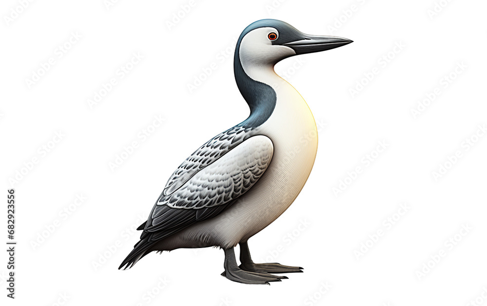 Common Loon in 3D Cartoon Style with Transparent Background (PNG) Stock ...