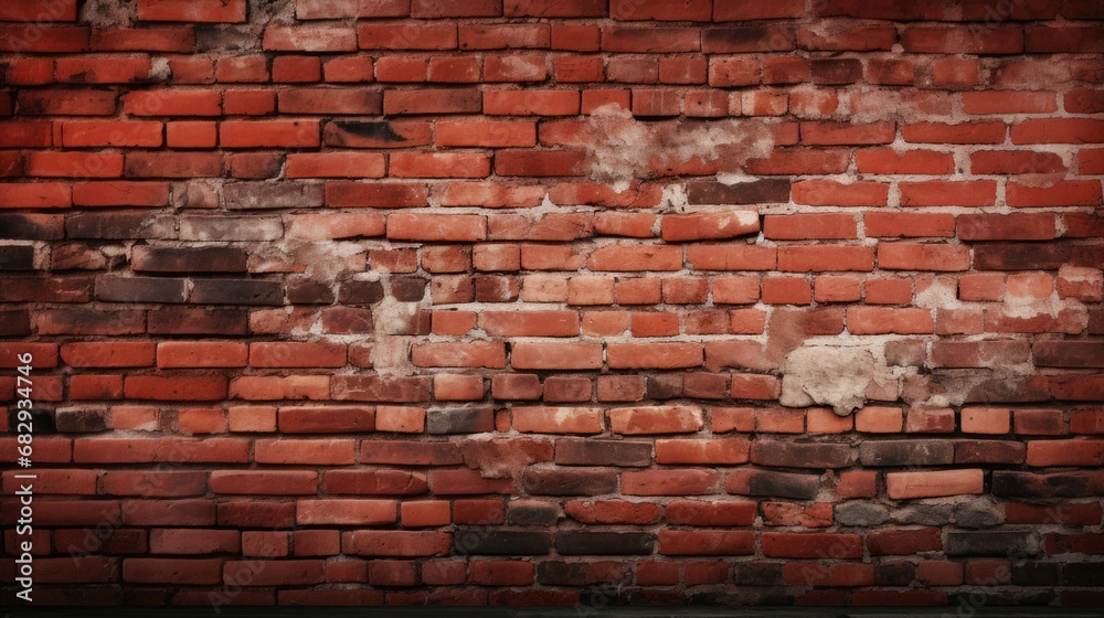 Old Red Brick Wall with Rough Surface. Textured damaged bricks ...