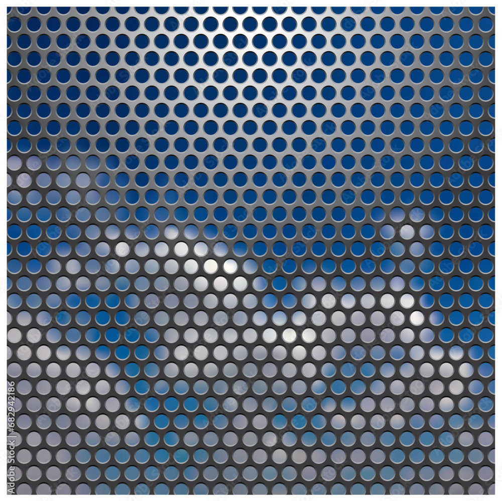 Poster perforated metal plate with clouds, vector illustration – Wall ...