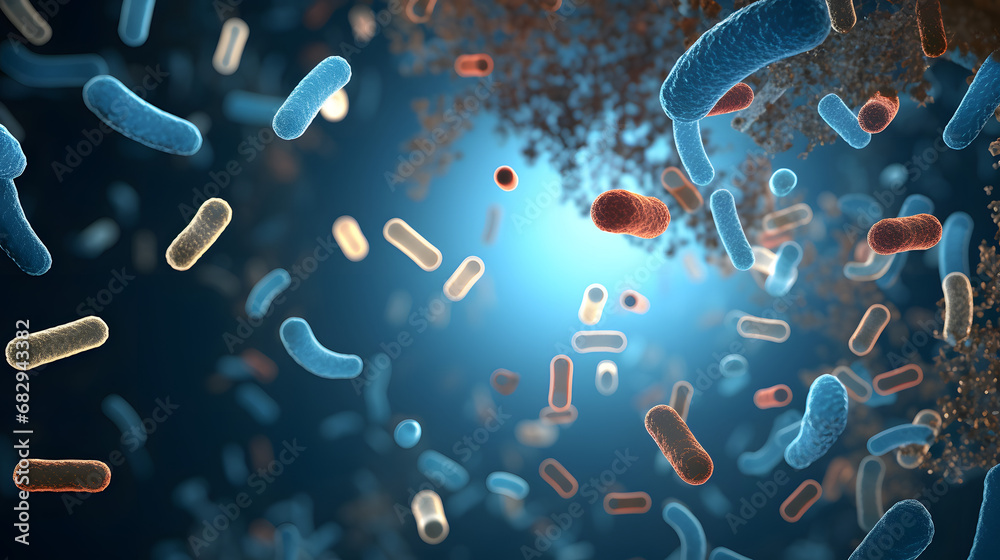 bacteria in the human body Stock Illustration | Adobe Stock