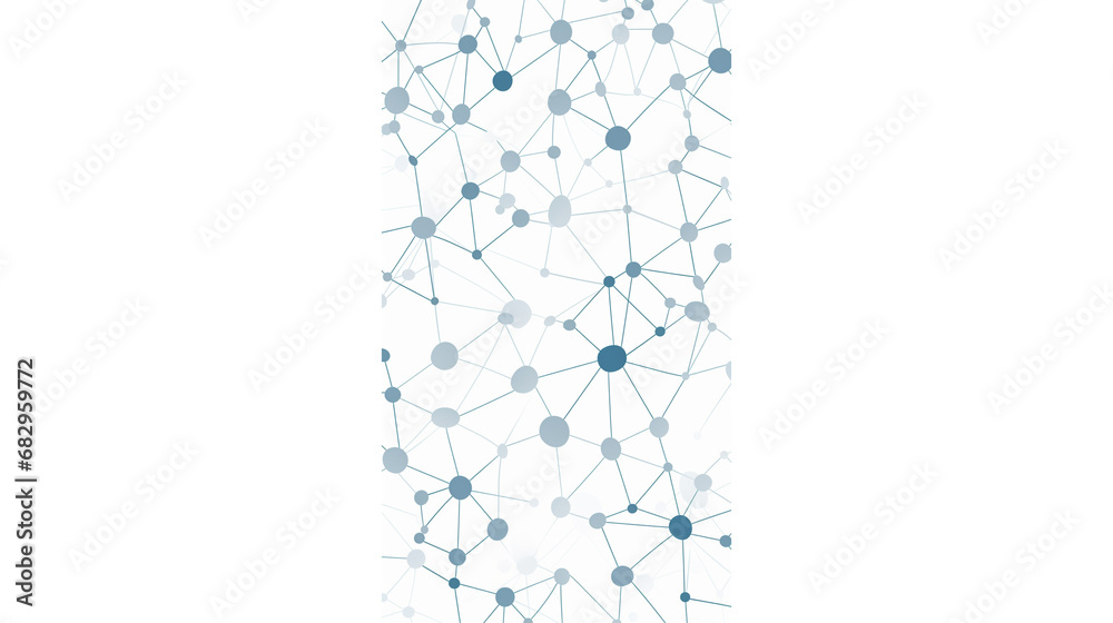 Neural network seamless pattern. Neural network of nodes and connections on white background ...