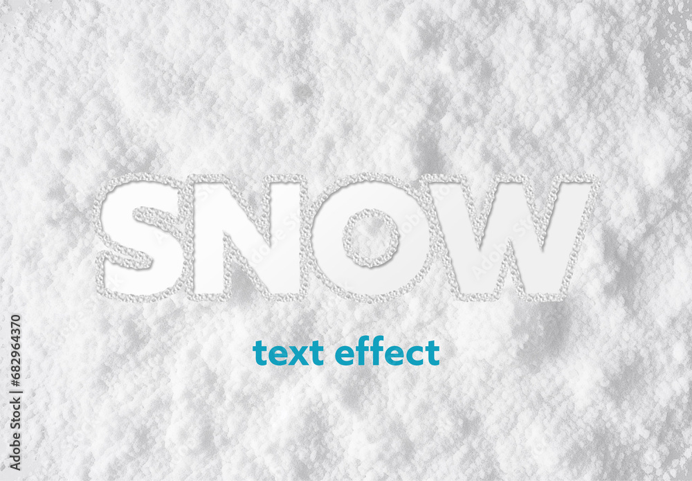 Snow Text Effect. Ai Generative Stock Template | Adobe Stock