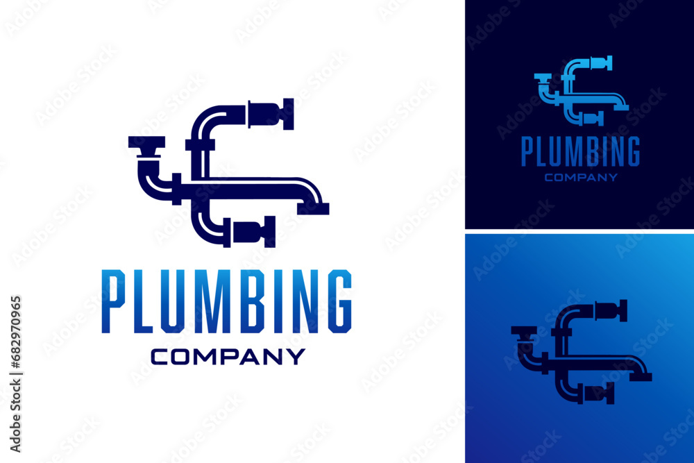 Plumbing company logo is a professional, versatile emblem for plumbing ...