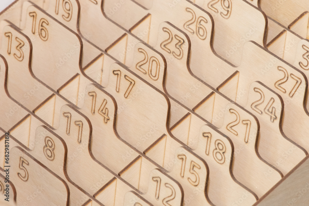 Numbered Sections Figures for Storage of Objects and Parts Made of OSB ...