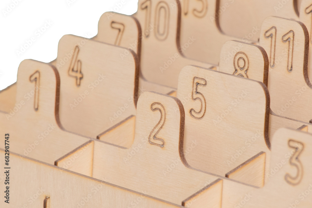 Numbered Sections Figures for Storage of Objects and Parts Made of OSB ...