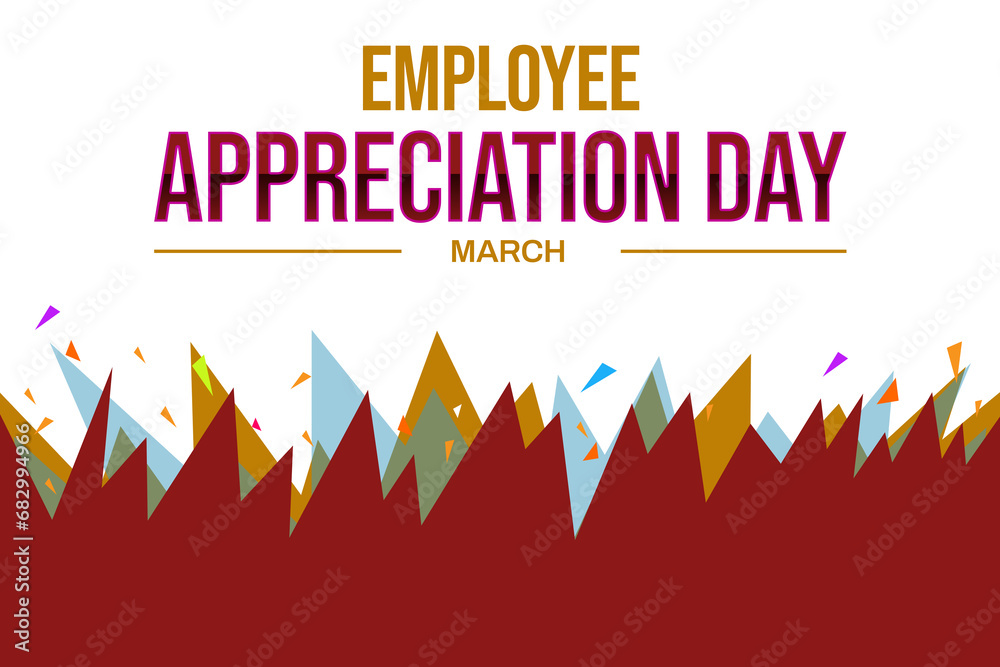 Employee appreciation day wallpaper with color shapes design. First ...