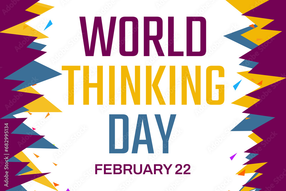 World Thinking Day background with different shapes and typography on ...