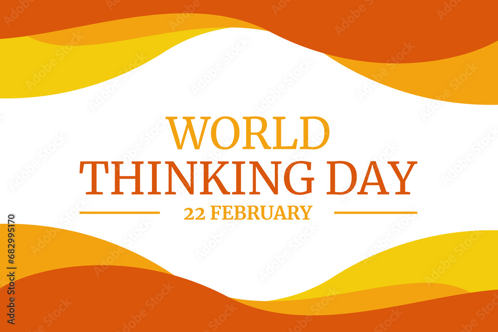World Thinking Day background with traditional border design and ...