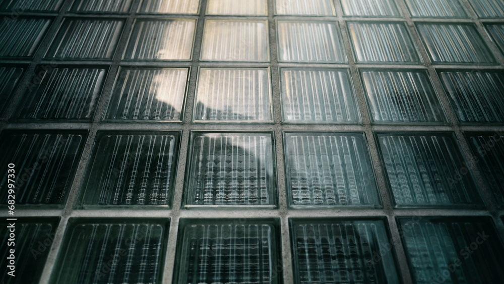 Sleek Segments - Exterior Building Wall Made of Glass Bricks, Crystal ...