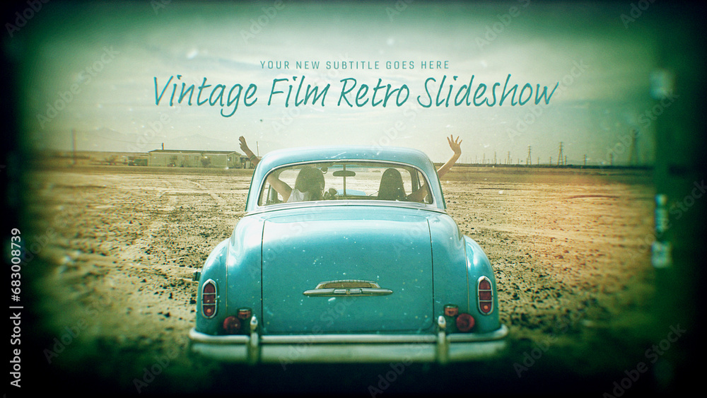 Vintage Film Retro Slideshow Stock Template | Adobe Stock