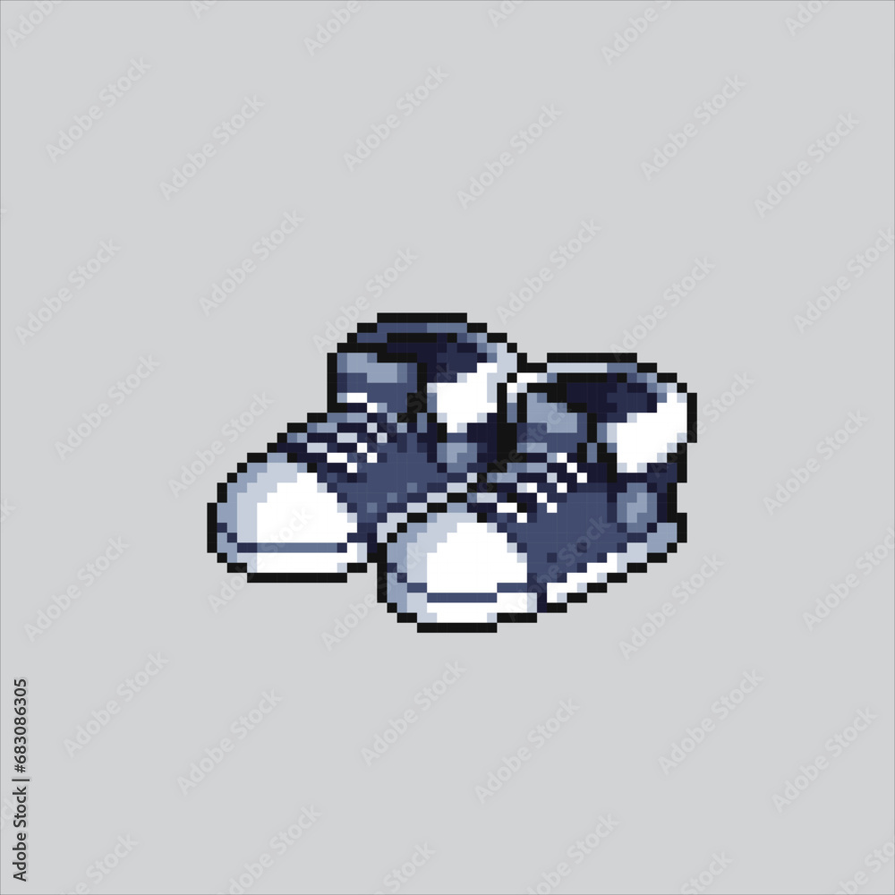 Pixel art illustration Shoes. Pixelated Shoes. School Shoes pixelated ...