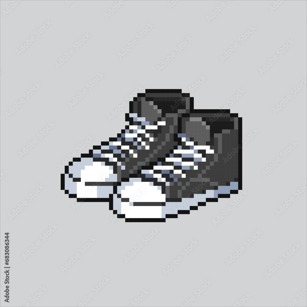 Pixel art illustration Shoes. Pixelated Shoes. School Shoes pixelated ...