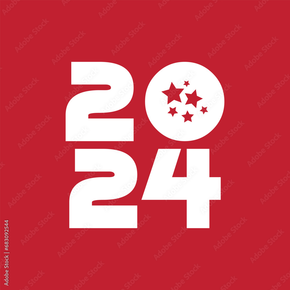 2024 Trend logo design for Happy New Year poster. Happy New Year 2024 ...