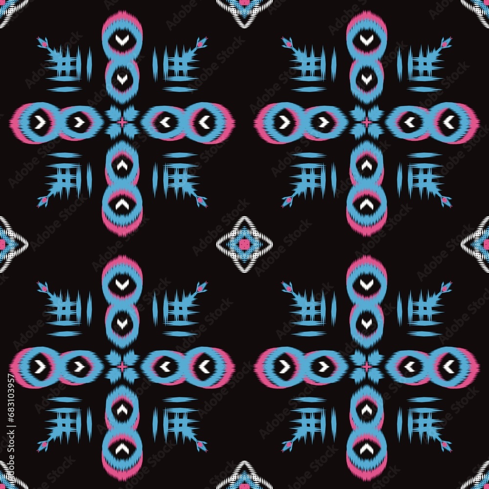 seamless fabric pattern, snowflake fabric patterns, Ikat Traditional ...