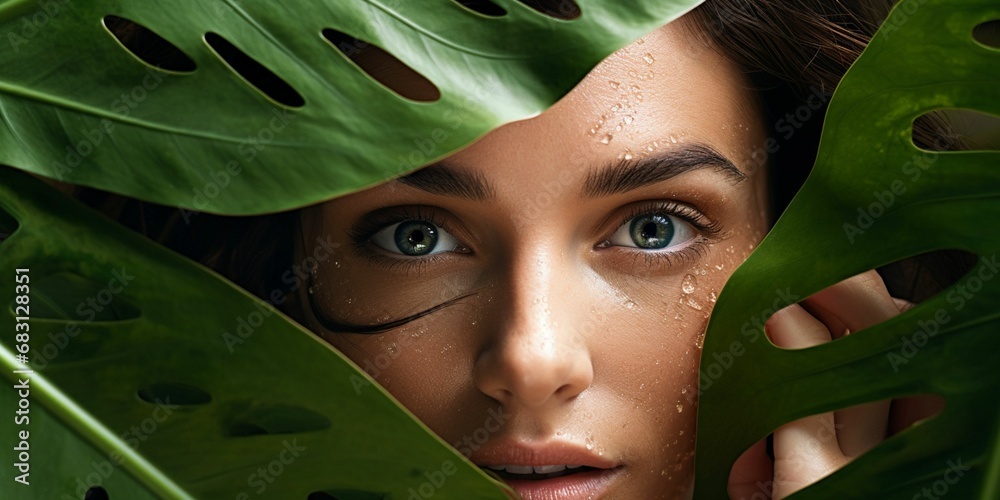 A Mesmerizing Close-Up Portrait Capturing the Face of a Beautiful Young ...