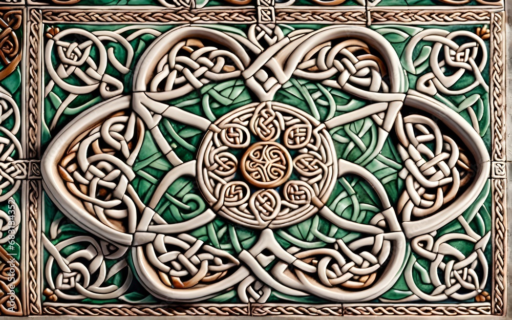 Celtic ceramic tile texture, classic and old school with 8K resolution ...
