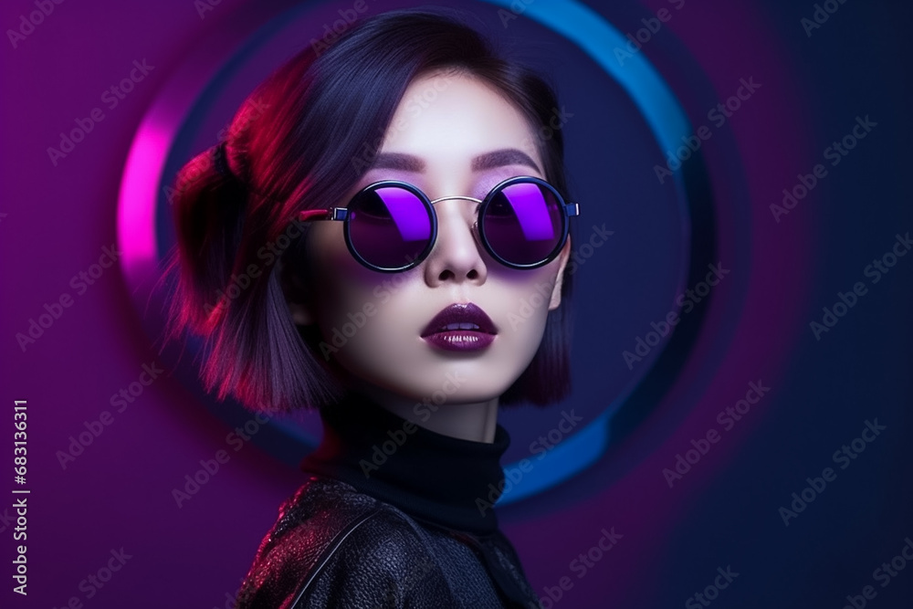 Beautiful Group Asian Women Model With Trendy Sunglasses Korean