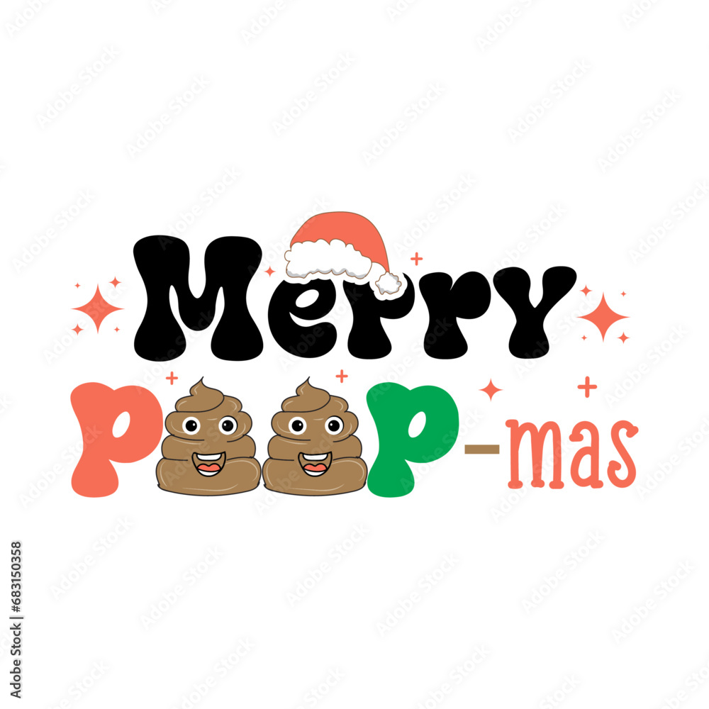 Christmas Funny Toilet Paper Typography Design, He sees you when you're ...