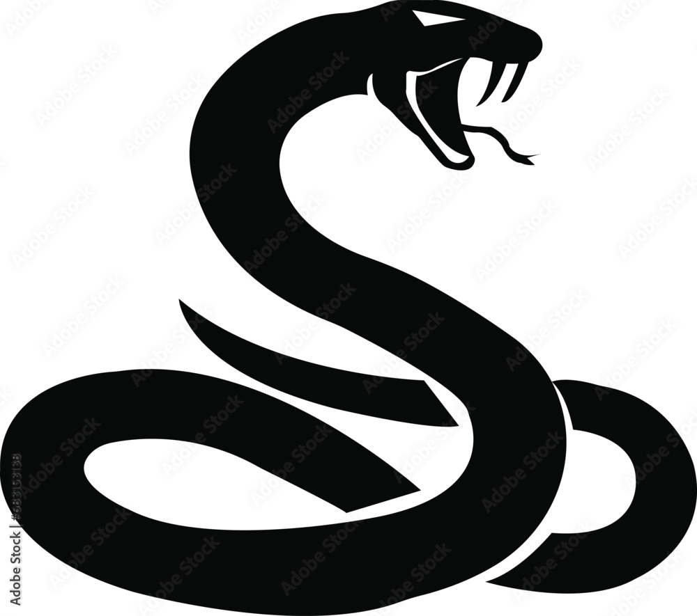 snake icon. flat vector and graphic, editable . Suitable for website ...