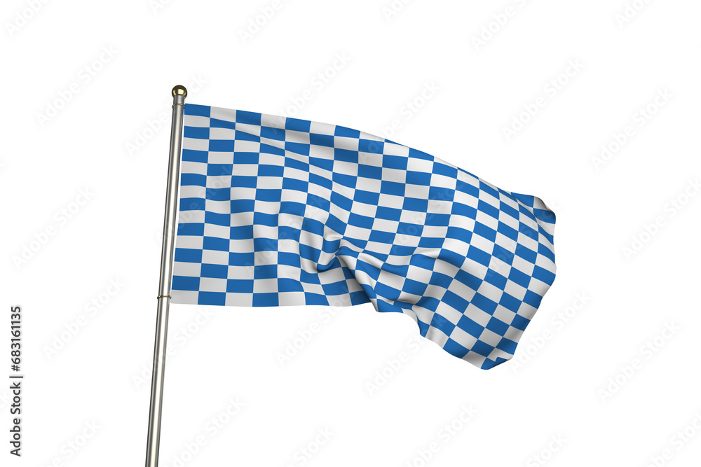 Digital png illustration of blue and white checkered flag on ...