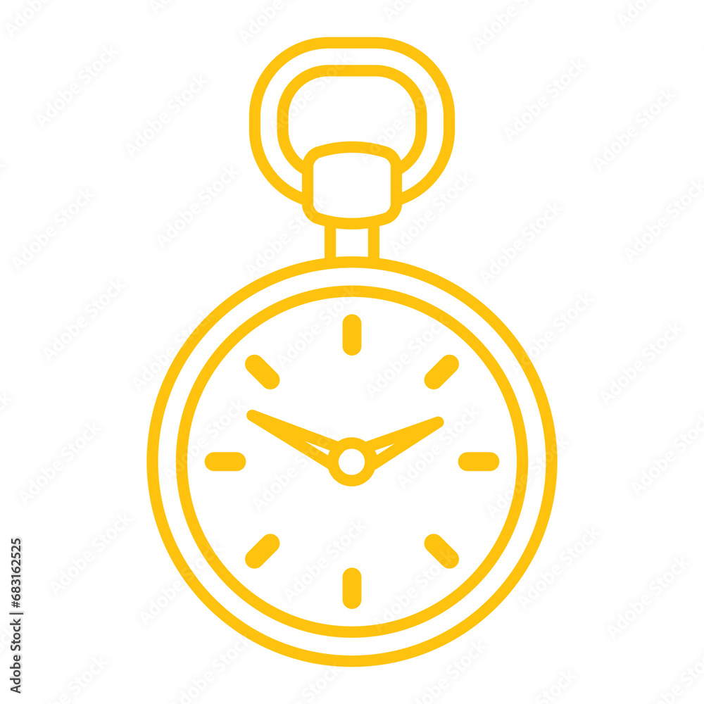 Digital png illustration of yellow timer icon on transparent background ...