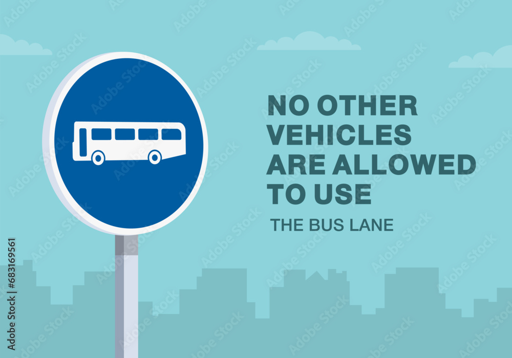 Safe driving tips and traffic regulation rules. No other vehicles are ...