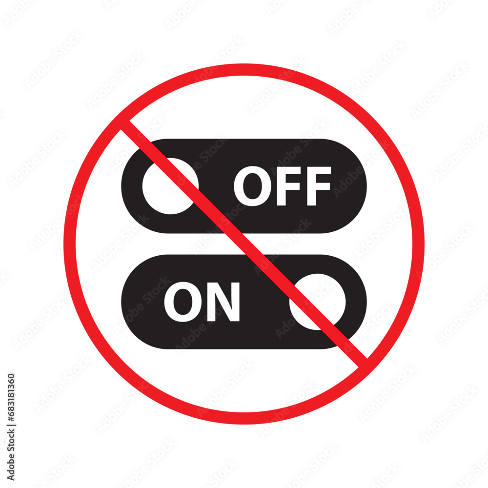 Forbidden Prohibited Warning, caution, attention, restriction. No power ...