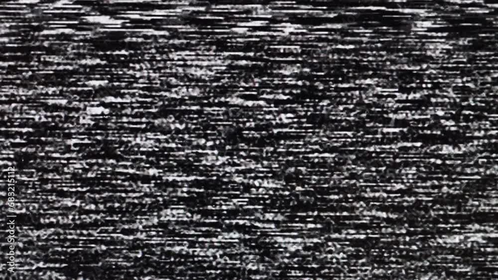 Static Snow No Signal Old Vintage 80s TV. Glitch Noise Static ...