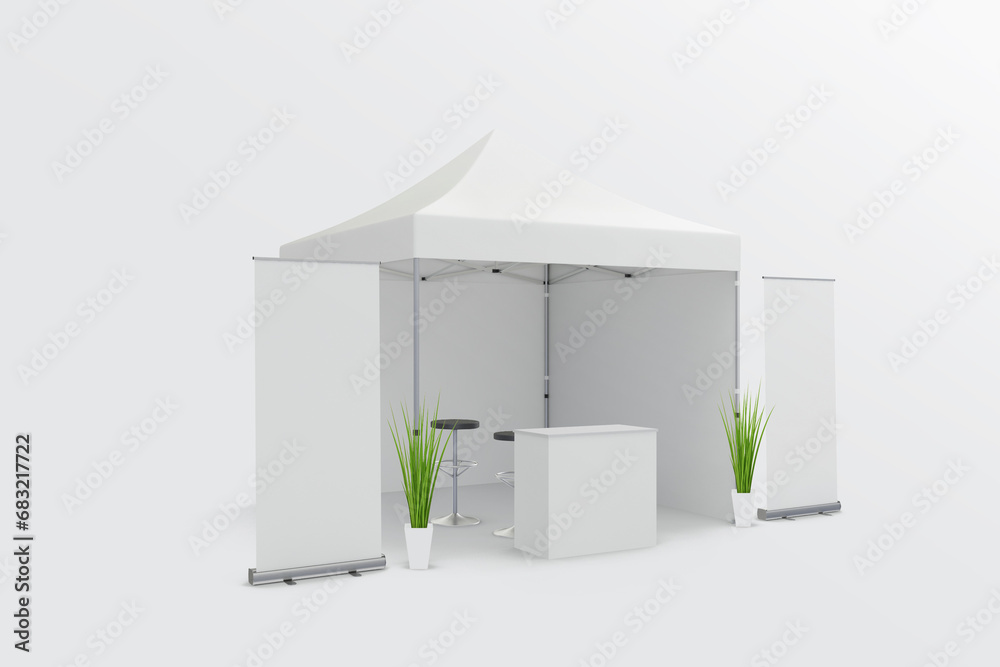 Exhibition booth mockup 3d rendering Stock Photo | Adobe Stock