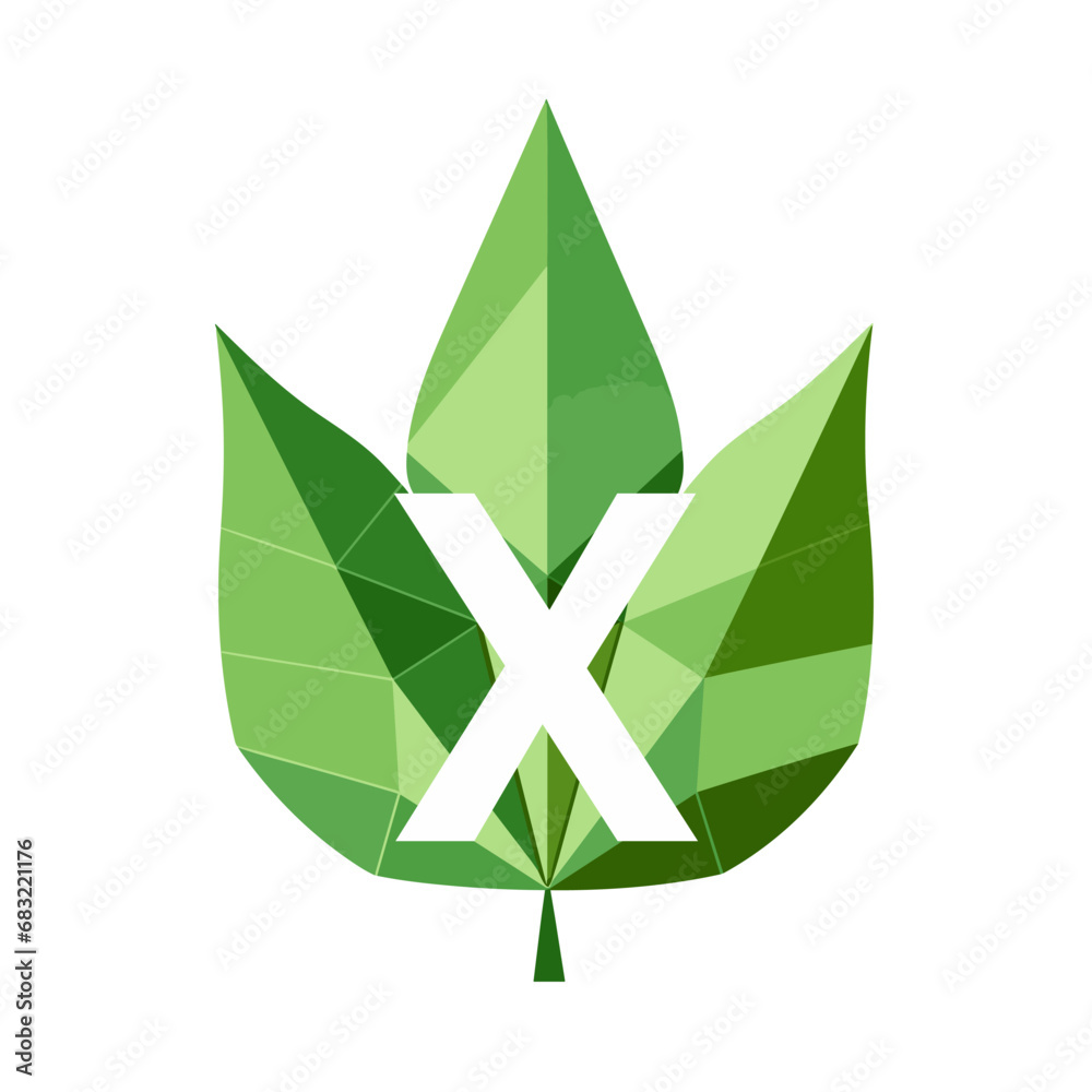 Sustainable handcrafted fashion flat green initial logo idea. Green ...