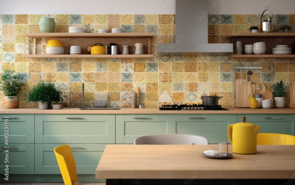 Kitchen multicolored ceramic tiles can add energy and character ...