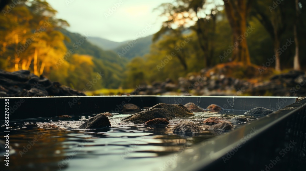 Hot Spring While Watching Superb View, HD, Background Wallpaper ...