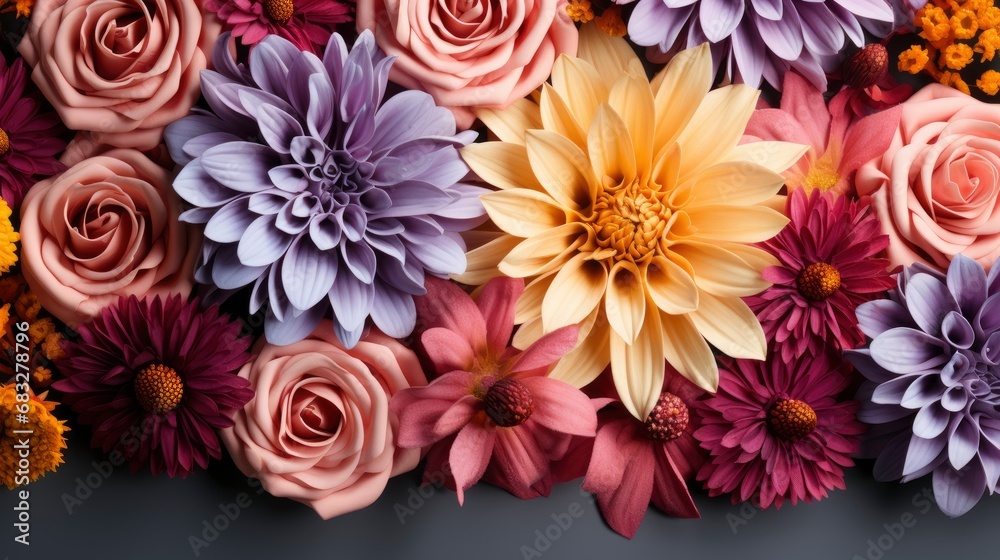 Flat Lay Fresh Flowers On White, HD, Background Wallpaper, Desktop ...