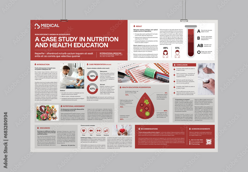 Landscape Research Poster Layout Stock Template | Adobe Stock