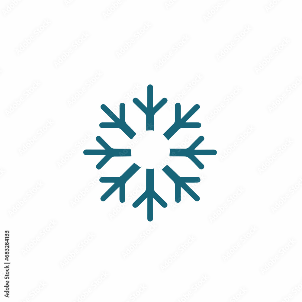Snowflake variations icon. Snowflakes white ice crystal. Winter symbol ...