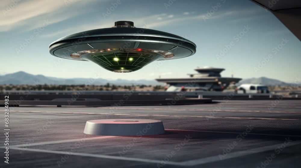 Area 51 Encounter: Stock images feature a UFO, alien, and camera ...