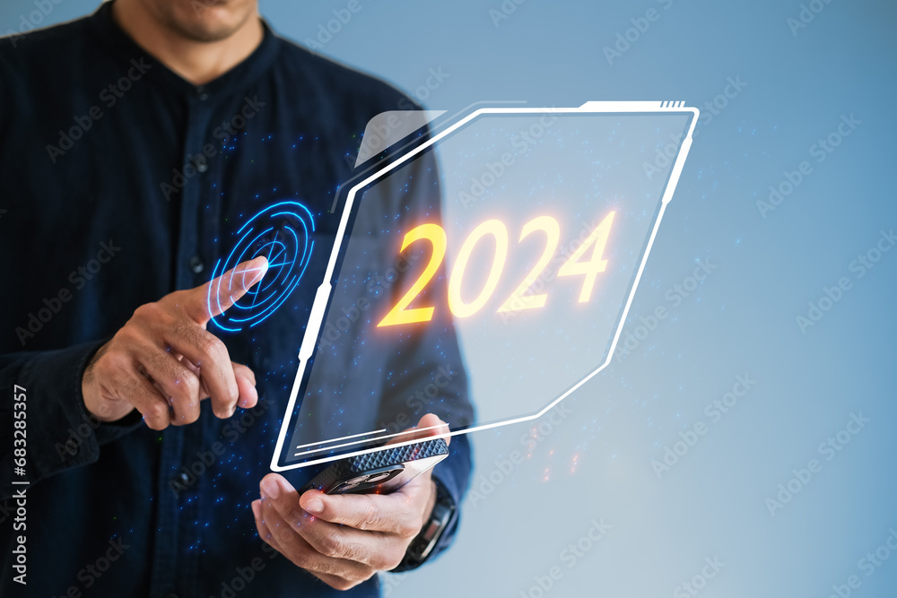 Hand push UI interface 2024 technology AR application technology ...