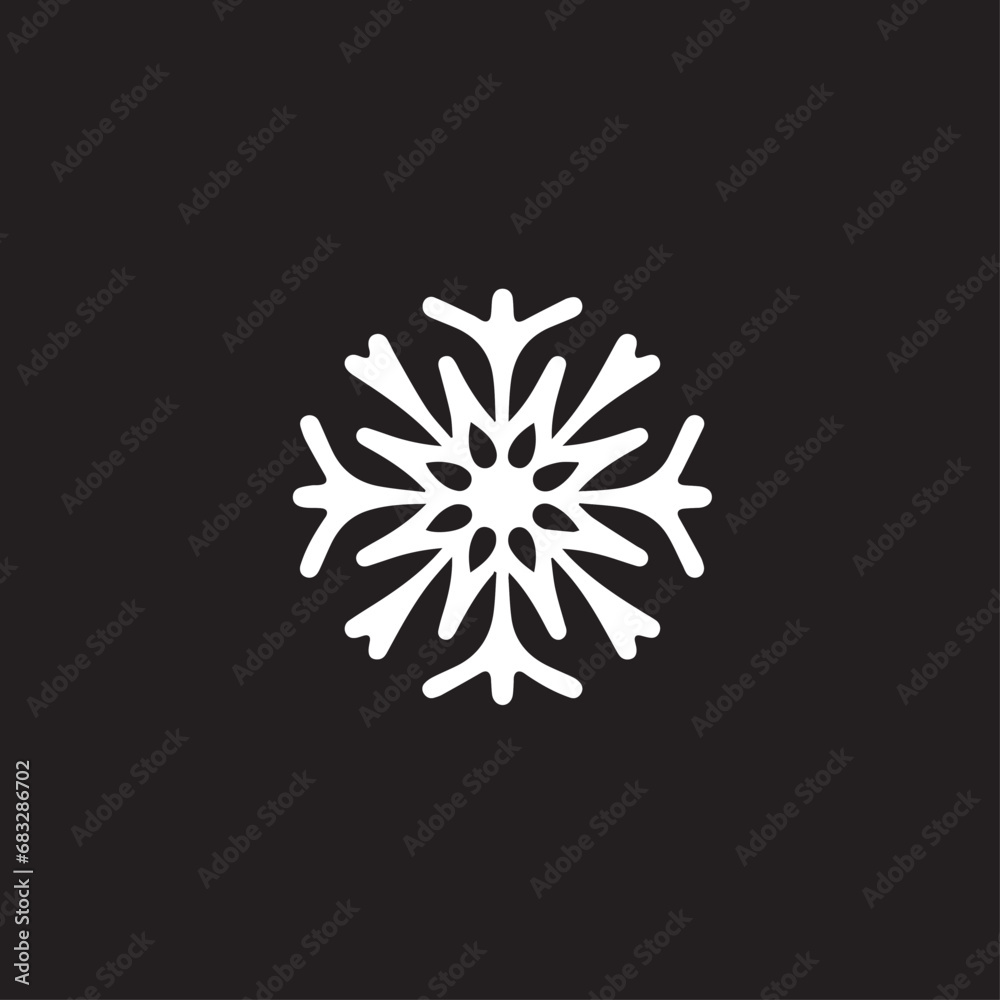 Snowflake variations icon. Snowflakes white ice crystal. Winter symbol ...