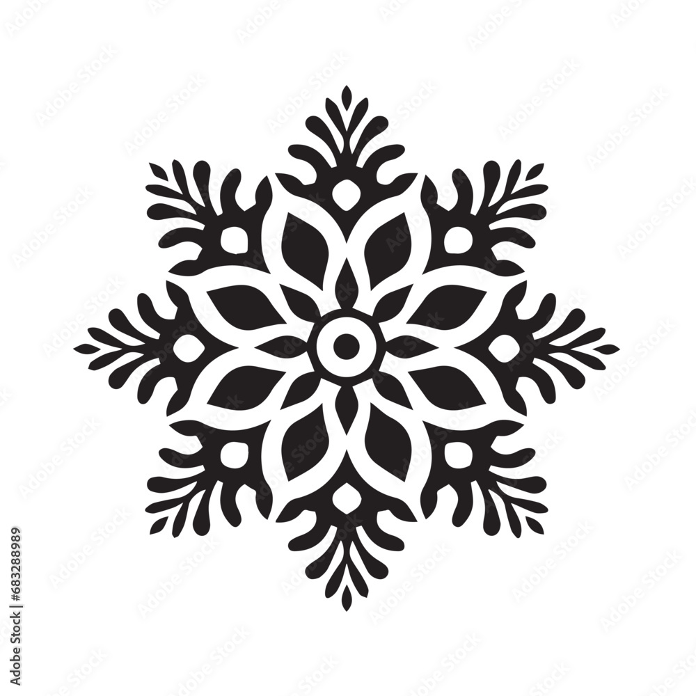 Snowflake variations icon. Snowflakes white ice crystal. Winter symbol ...