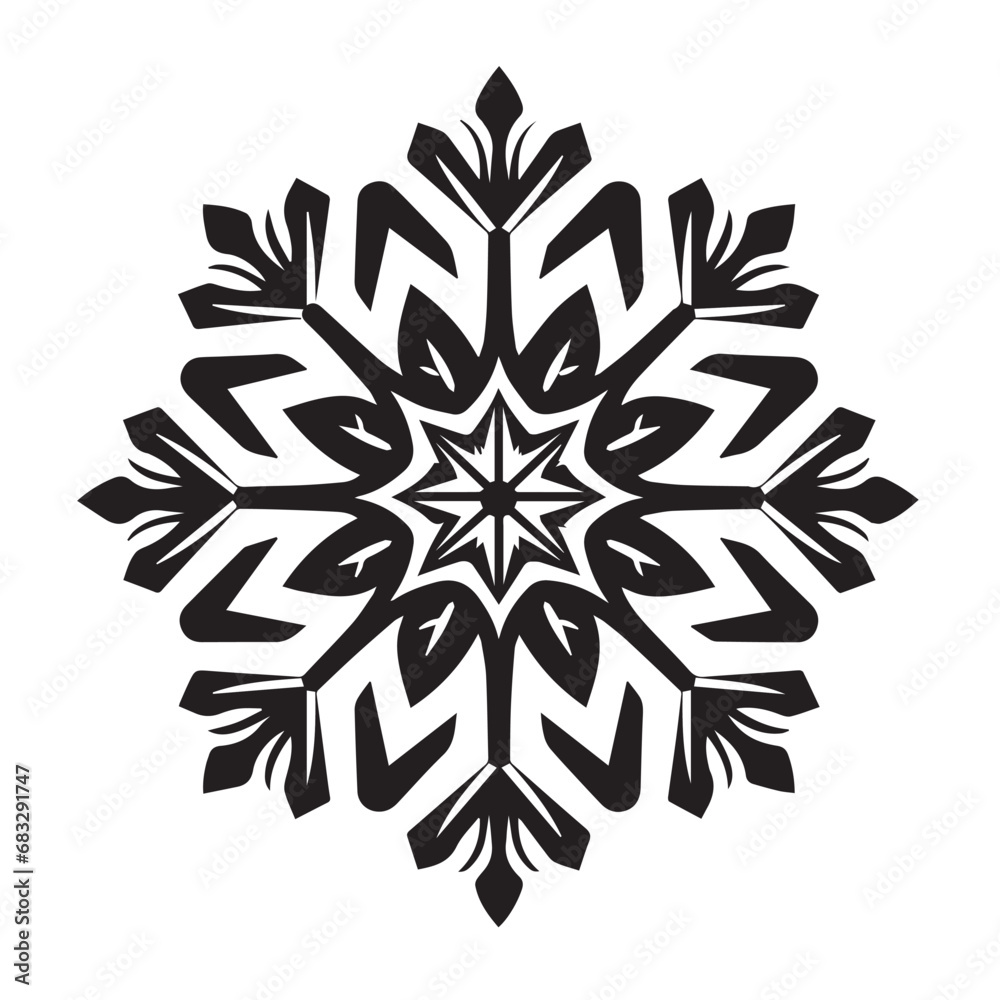 Snowflake variations icon. Snowflakes white ice crystal. Winter symbol ...