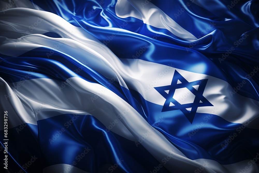 Israel Flag - Blue and White with Star of David, Middle East Country ...