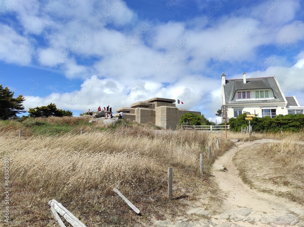 côte bretonne batz sur mer le croisic, ile de batz, le grand blockhaus ...